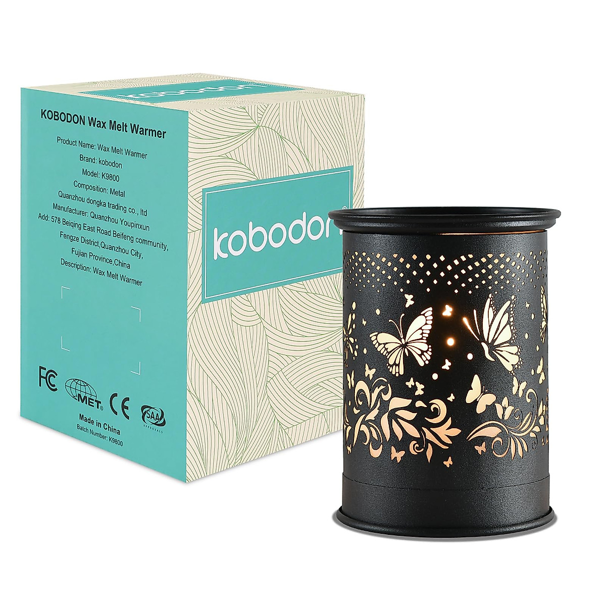 kobodon Metal Wax Warmer,Wax melt Warmer,Candle Wax Burner, Electirc Wax Melt Warmer Candle Melter as Gifts for Moms Grandma Women Girls(Butterfly)……