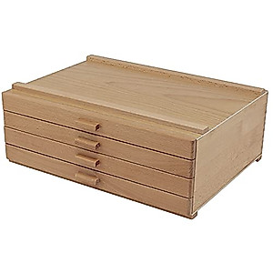 HG Art Concepts Artists Storage Chests - Premium Studio Organizer for Paint Tubes, Brushes, Pecils, Markers, & More! - 4 Drawer