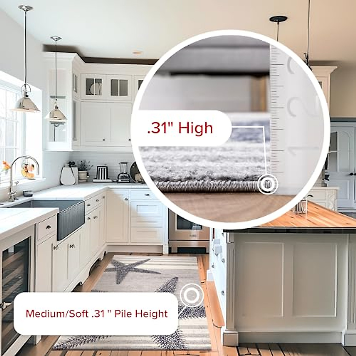 nuLOOM Thomas Paul Starfish and Striped Area Rug, 5x8, Grey