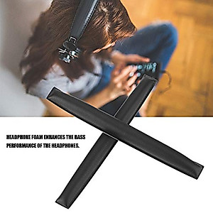 Headset Headband Cushion Pad for Sennheiser, 2 Pcs Replacement Headset Headband Cover for Sennheiser HD25 PC150 PC151 PC155 Over Ear Headset, Easy Installation (Black)