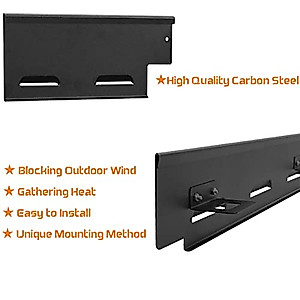 AOKEMAi Wind Guard for Blackstone 28 Inch Griddle, Wind Screen to Protect The Flames, Blackstone Griddle Accessories Compatible with Rear Grease Cup, Stable Without Dropping (Fit for 28” Griddle)