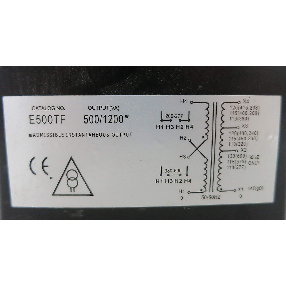Sola/Hevi-Duty E500TF Sola Hevi-Duty 1-Phase Control Transformer,