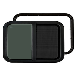 RV Murts Replacement RV Windows, 24" W x 15" H DOT Certification Qualified Horizontal Slide RV Windows for Replacement, Blast&Leaking Resistant Windows for Jayco Jay RV 1-3/4’’ Wall Thickness.