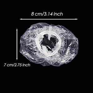 GOUWEIBA 100 pcs Clear Disposable Ear Protectors - Waterproof Ear Cover Caps for Hair Dye Shower Bathing Spa Salon Home Hotel