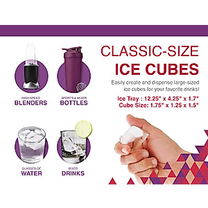 Arrow Home Products Plastic Ice Cube Trays for Freezer, 3 Pack - Made in the USA, BPA Free Plastic - 14 Classic-Size Ice Cubes Per Tray with Easy-Release Design - Stackable, Dishwasher Safe – White