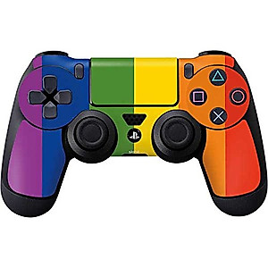 Skinit Decal Gaming Skin for PS4 Controller - Officially Licensed Originally Designed Vertical Rainbow Flag Design