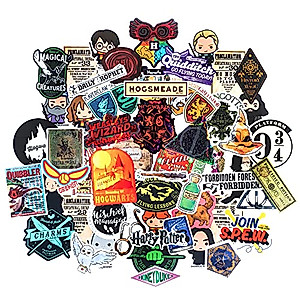 Conquest Journals Harry Potter Variety Vinyl Sticker Pack, Set of 60 Unique Stickers Including 5 Holograms, Officially Licensed, Waterproof and Scratch Resistant, Potterfy All The Things