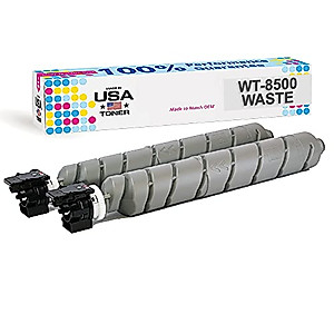 MADE IN USA TONER Premium Waste Container for Kyocera Copystar P8060cdn, TASKalfa 2553ci, 3252ci, 4002i, 5002i, 5052ci, 6052ci, WT-8500 (2 Pack, Waste containers)