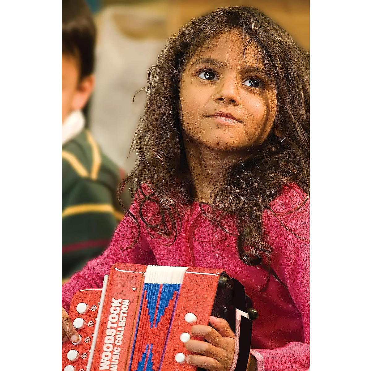 Woodstock Kid's Accordion (7"), Red, with 10 Keys, Beginner Music Toy Instrument for Children Ages 3+, Educational Gift, Toddlers Kids Boys Girls WCKA