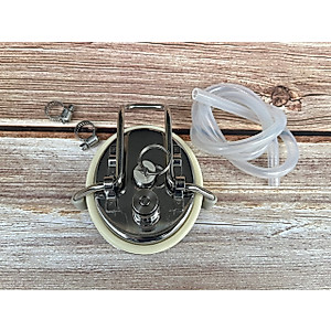 Semfeil Brew Corny Keg Carbonation Keg Lid New Replacement Corny Keg (Soda Keg) Lid Carbonation Stone Beer Force Carbonation Keg Lid Diffusion Stone Carbonating Keg Lid Carbonator