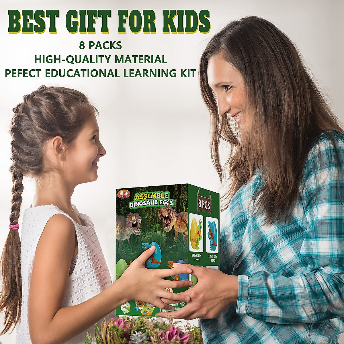 8 Pack Take Apart STEM Dinosaur Toys for Kids 3-5 Prefilled Dinosaur Eggs Learning Educational Building Construction Set for Toddlers Boys Girls Age 3 4 5 6 7 8 Year Old Birthday Gifts