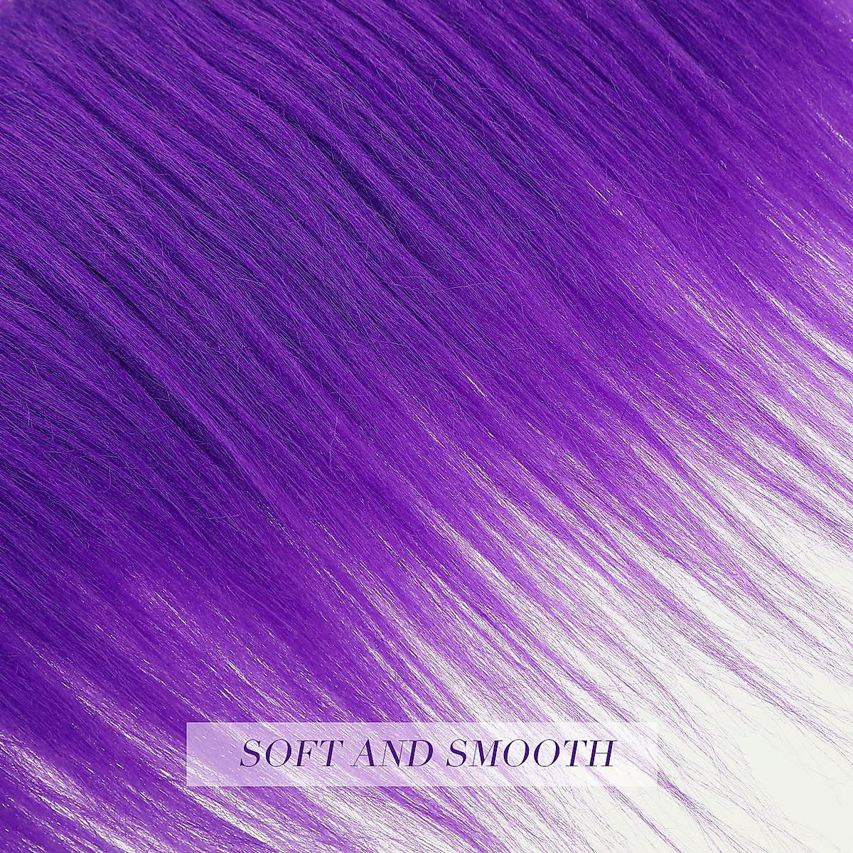 4 Pieces Faux Fox Fur Square Fabric Shaggy Fur Patches Fabric Cuts Chair Cover Seat Cushion Pad for DIY Craft (Purple,2 x 59 Inch)