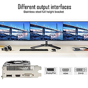 SAPLOS Radeon RX 550 Graphics Card, 4GB, GDDR5, 128-Bit, DisplayPort DVI-D HDMI, ITX Design, PC Video Card Gaming, 4K Output, Computer GPU, DirectX 12