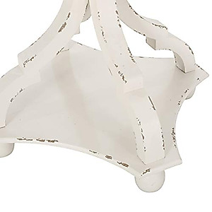 Christopher Knight Home Eudora French Country Accent Table with Square Top, Natural + Distressed White
