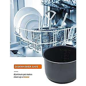 Commercial Chef Electric Pressure Cooker 6.3 Quarts, 24-Hour Preset Timer, Stainless Steel Interior with Safety Features