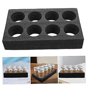 Mobestech Milk Tea Cup Holder Car Table Tray Beverage Takeout Accessory Foam Cup Holder Bike Stand Foam Drink Carrier Holder Trays Outdoor Trash Can Bracket Clip Travel Drinks Pearl Cotton