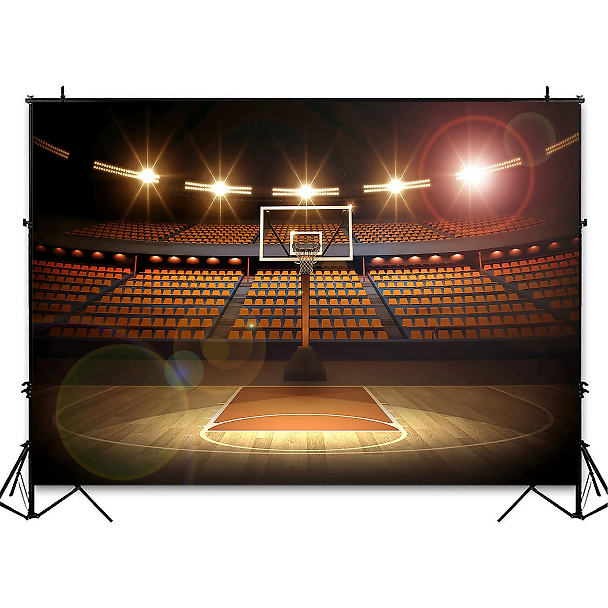 7x5ft Basketball Photo Backdrop for Photography, Basketball Theme Background for Birthday Party, Sports Theme Backdrop for Boys Kids Newborn Baby Wall Banner Cake Table Decoration Video Studio Props