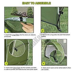 HuaKastro Outdoor Bike Cover Bicycle Tent for 2 Bikes, Waterproof Oxford Storage Tent, Foldable Bike Shelter for Camping