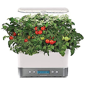 AeroGarden Harvest Elite Indoor Garden Hydroponic System with LED Grow Light and Herb Kit, Holds up to 6 Pods, White