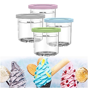 Creami Pints and Lids, for Ninja Creami Accessories,16 OZ Pint Ice Cream Containers Airtight and Leaf-Proof Compatible NC301 NC300 NC299AMZ Series Ice Cream Maker