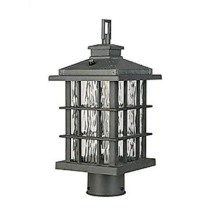 Home Decorators Collection CQH1801L Summit Ridge Zinc Outdoor LED Post Light