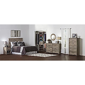 Ameriwood Home Bassinger 5 Drawer Dresser, Gray Oak