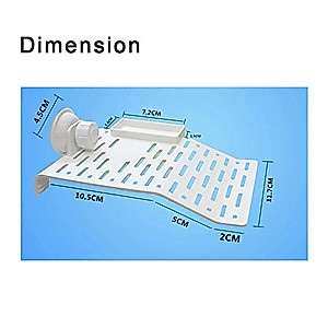 Pet Supplies Amphibian Reptile Turtle Floating Platform,Tortoise Basking Platform with Feeding Trough Food Bowl Double Suction Cup Aquarium Accessories,6.7" x 5.1" x 1.9" (Medium)