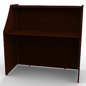 Linea Italia Office Reception Desk, 48" x 24" x 45", Cherry