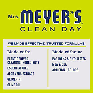 Mrs. Meyer's Clean Day Liquid Hand Soap Refill, Lemon Verbena Scent, 33 fl oz (651327)