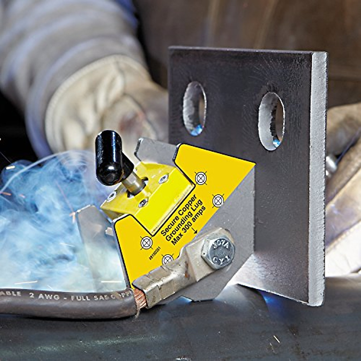 Magswitch Mini Multi Angle Welding Magnet - for Metal Fabrication Welding Accessories and Tools, with 300 Amp Grounding Clamp Holder and Magnet On/Off Capabilities, 150 lb Holding Force