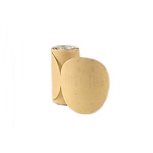 Karebac LR6C180 Premium Gold 6" PSA 180 C-Weight Aluminium Oxide Stearated 100 Sanding Discs/Linkroll Grit Sanding Discs, 180 Grit