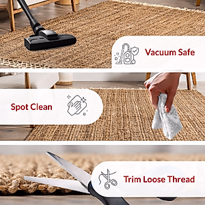 nuLOOM Raleigh Farmhouse Jute Tasseled Area Rug, 9x12, Natural