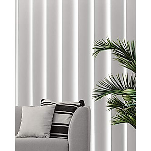 CHICOLOGY Vertical Blinds , Door Blinds & Shades , Blackout Window Shade , Vertical Blinds for Doors , Sliding Blinds Oxford White (Vinyl) 78"W X 84"H