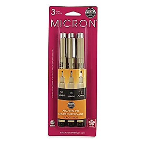 Sakura of America 3 Piece Set Pen, Black