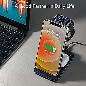 Wireless Charger for Apple Multiple Device, 3 in 1 Fast Charging Station/Stand Compatible for iPhone 14/13/12/Pro Max/SE/11/X/XR/8,for Apple Watch/iWatch 8/7/6/5/4/3/2/SE AirPods Pro/3/2