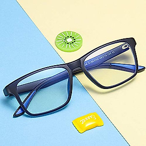 Penbea Kids Blue Light Blocking Glasses - Blue Light Glasses for Kids Girls Boys Age 7-12, Fake Glasses Anti Bluelight Glasses for Kids - Navy