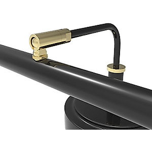 Cocoweb Adjustable LED Grand Piano Desk Lamp in Black with Brass Accents - PLED101D