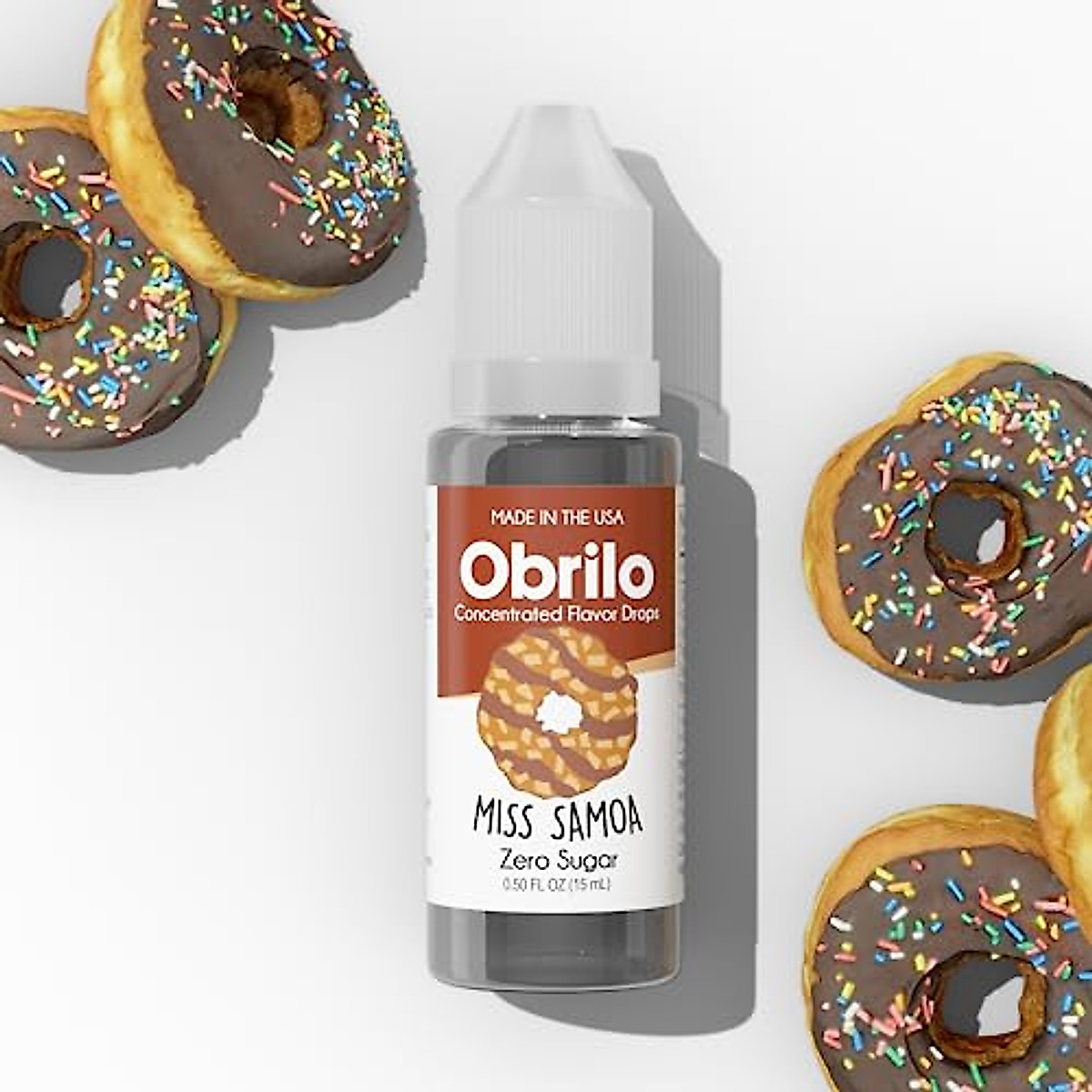 Miss Samoa Flavor Extract - Propylene Glycol (PG) Based - Water Soluble - Concentrated Food Flavoring for Baking, Candies, Desserts, Smoothies, Coffee & Tea - 15 mL/0.5 fl oz Dropper