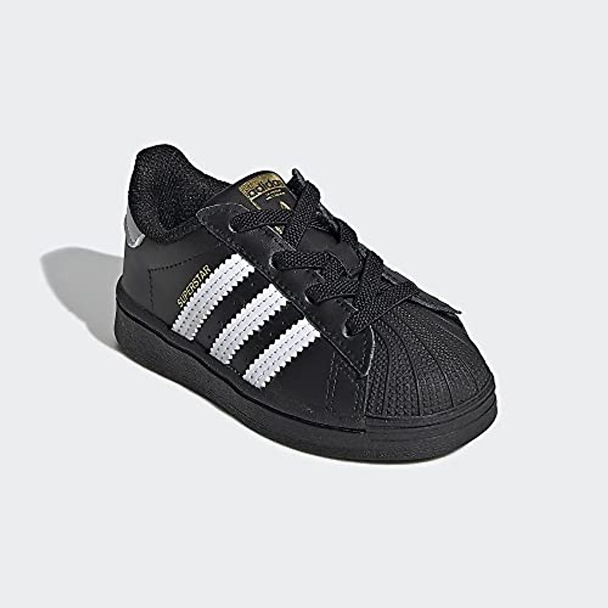 adidas Originals Kids Superstar Sneaker, Black/White, 10 US Unisex Toddler