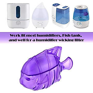 FITORCH 10PCS Universal Humidifier Tank Cleaner, Warm & Cool Mist Humidifiers, Fish Tank，Compatible with Drop, Droplet, Adorable, 1.75" x2.55" (Purple)