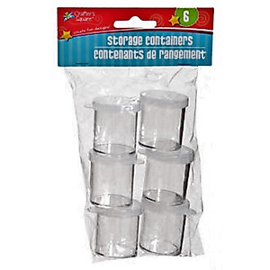 Mini Storage Containers for Arts and Crafts, 3-pk Set (1.5 x 1.25 Inches)