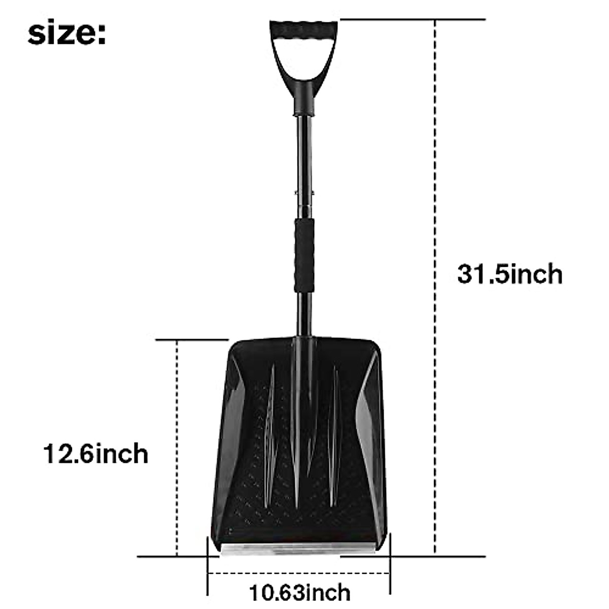 NUMHOSAI Snow Shovel - Portable Folding Snow Shovel, Folding Emergency Snow Shovel, 3-Piece Collapsible Design, Easy to Assemble, Perfect for Garden, Car Driveway, Camping, and Outdoor Activities