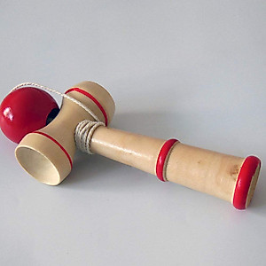 BESPORTBLE Wooden Tribute Kendama Toy Japanese Cup and Ball Catch Kadoma Game Ball in Cup Game Hand Eye Coordination Ball Catching Cup 2pcs