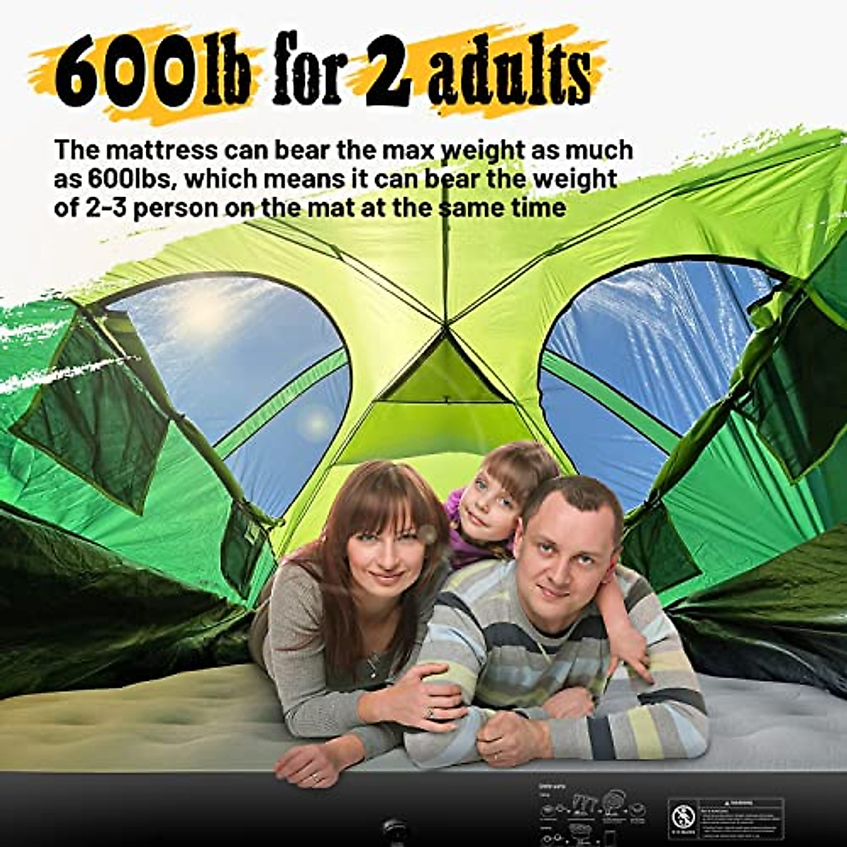 Umbrauto Inflatable Truck Bed Air Mattress for Full Size Short Truck Beds, 5.5-5.8ft, with Pump &amp; Carry Bag. Perfect for Outdoor Adventures.