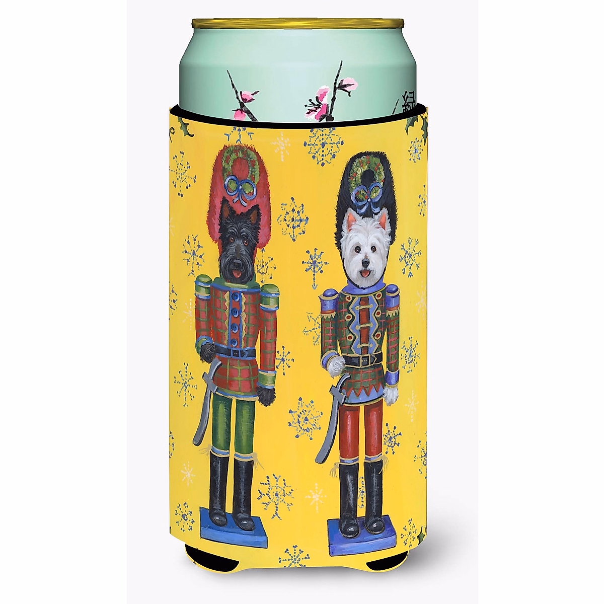 Caroline's Treasures PPP3169TBC Scottie and Westie Christmas Nutcrackers Tall Boy Hugger Can Cooler Sleeve Hugger Machine Washable Drink Sleeve Hugger Collapsible Insulator Beverage Insulated Holder