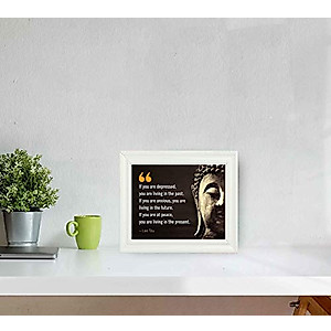 Lao Tzu Quotes-"If You Are at Peace-Living in the Present"- Inspirational Wall Art- 10 x 8" Spiritual Poster Print with Buddha Image-Ready to Frame. Home-Office-Studio-Spa Decor. Perfect Zen Gift!