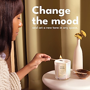 GLOW & BLISS Scented Candles - Jar Soy Candles for Home Scented, Wood Wicked Candles with 45-55 Hour Burn Time, Hand-Poured & All Natural Soy Coconut Wax - Orchid Black Berry (8 oz)