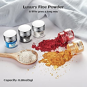 Rose Gold Luster Dust Metallic Edible, 5 Grams Food Grade Vegan Shimmer Cake Dust Food Coloring Powder for Cake Decorating, Baking, Fondant, Chocolate, Drinks, Cookies Painting & More