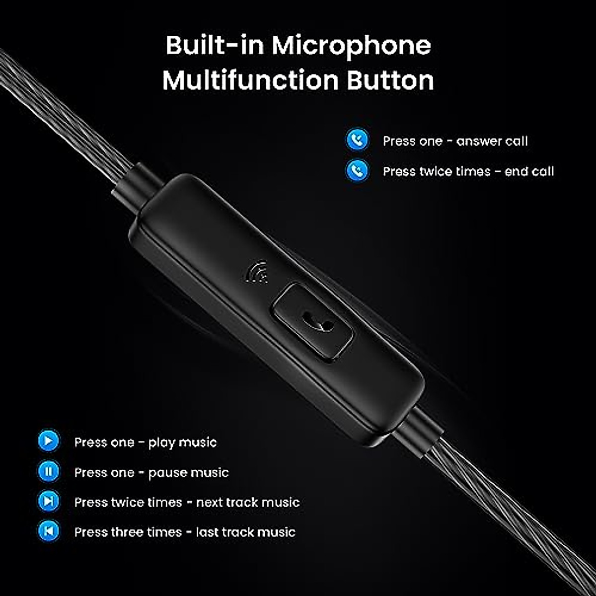 Kirababy Earbuds Wired with Microphone, USB C in-Ear Headphones, Powerful Heavy Bass, High Definition, Earphones Wider Compatible with Most Type C(Upgraded 2023)
