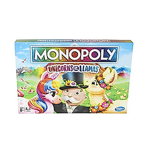 Monopoly Unicorns vs. Llamas Board Game for Ages 8 and Up; Play on Team Unicorn or Team Llama (Amazon Exclusive)